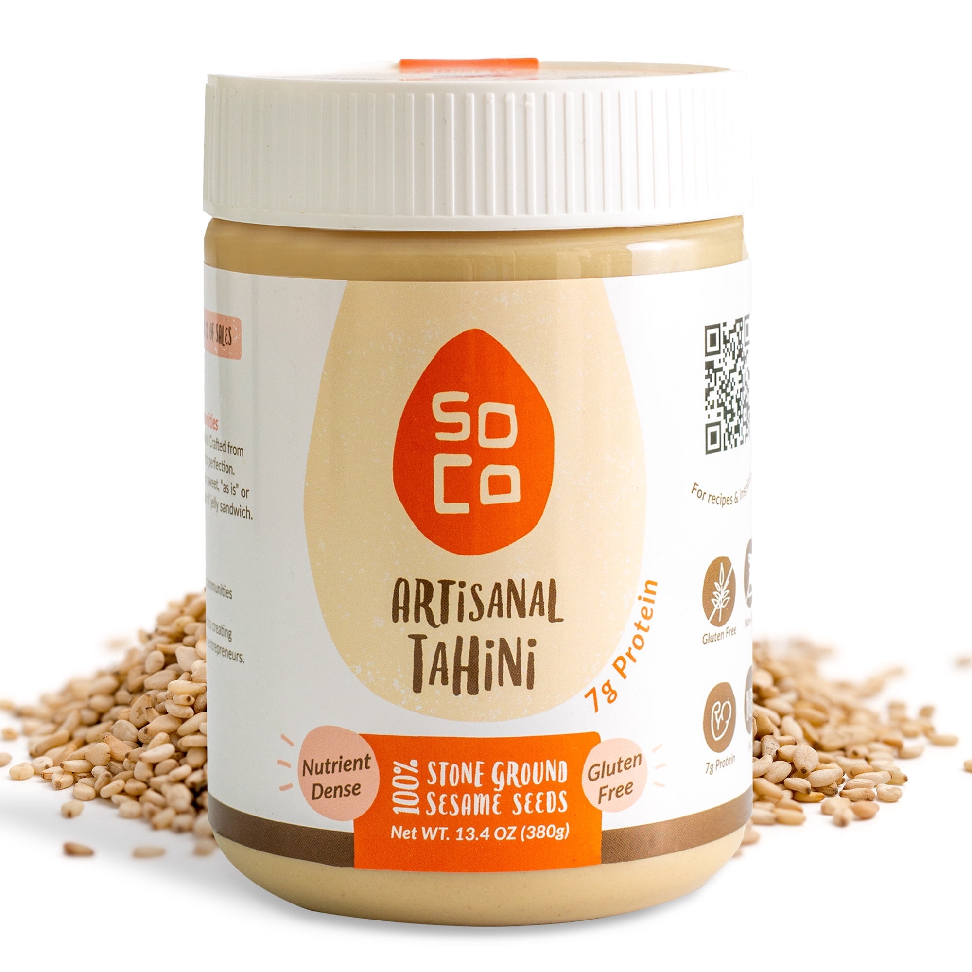 Soco - Artisanal Tahini, 13.4oz | Multiple Flavors Pack of 1 Jar - SoCo ...