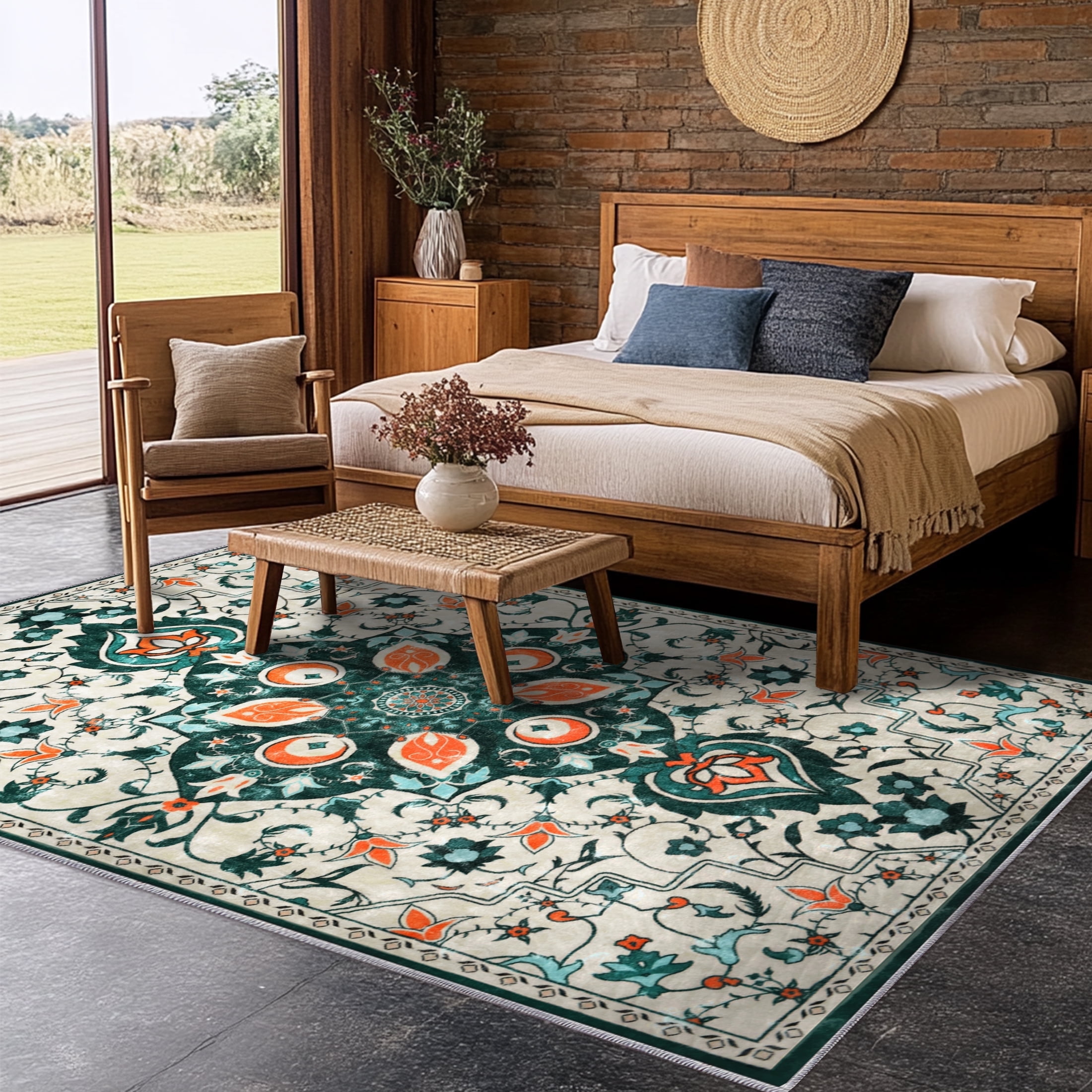 Socofuz 8x10ft Area Rugs for Living Room, Non Slip Machine Washable ...