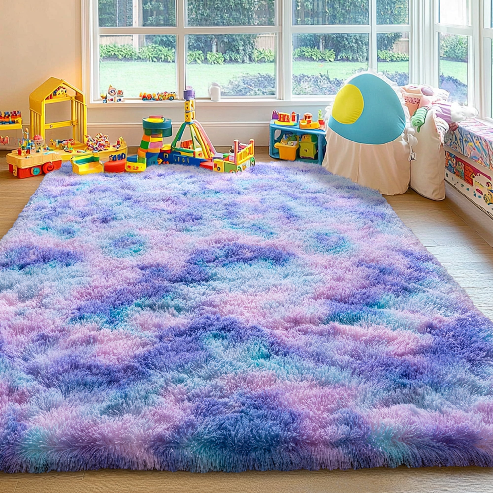 Socofuz Cute Fluffy Rug, Soft Indoor Modern Carpets for Living Room ...