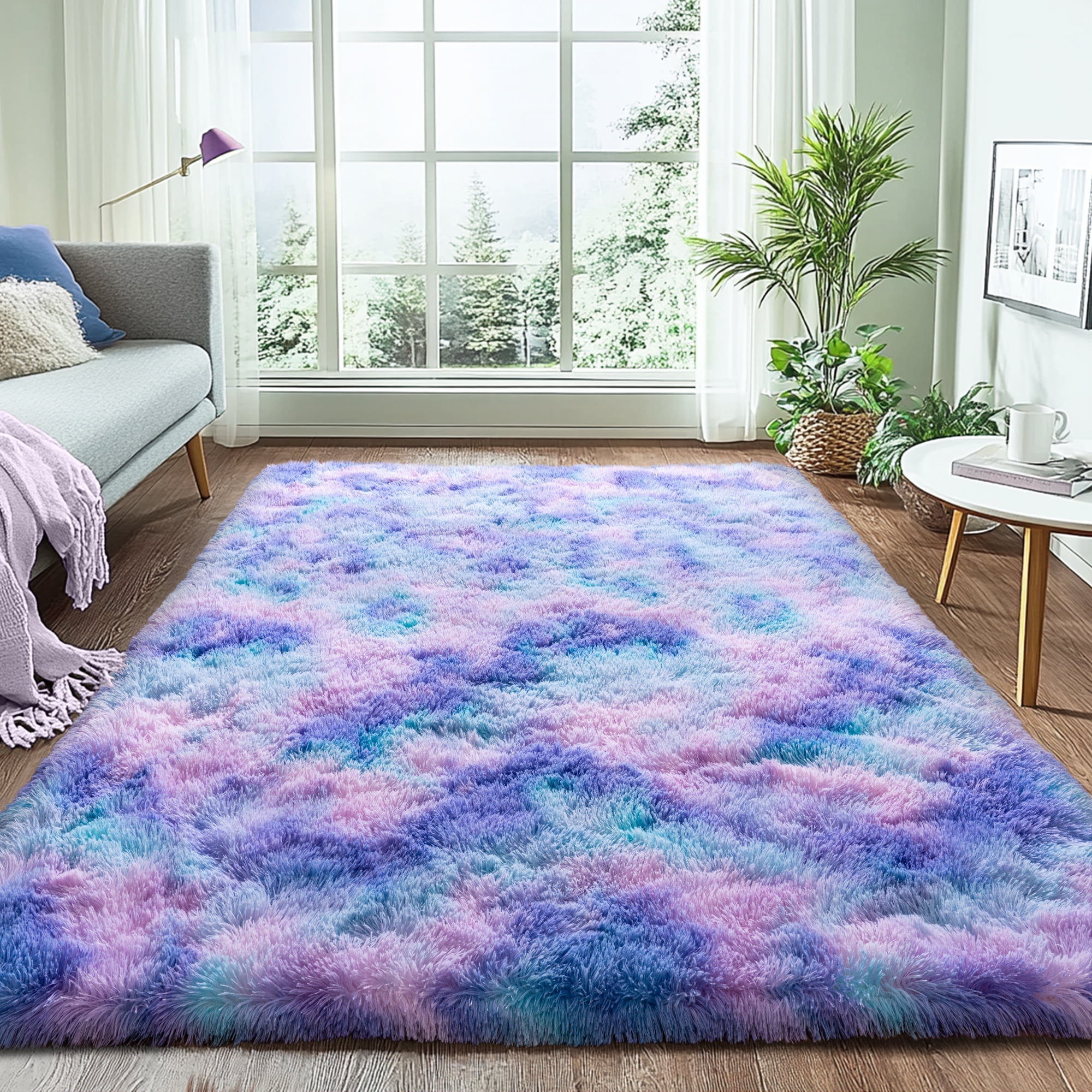 Socofuz Cute Fluffy Rugs for Girls Bedroom, Soft Plush Tent Carpet for ...
