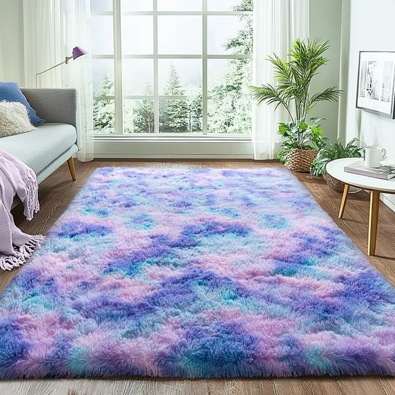 Socofuz Cute Fluffy Rugs for Girls Bedroom, Soft Plush Tent Carpet for ...