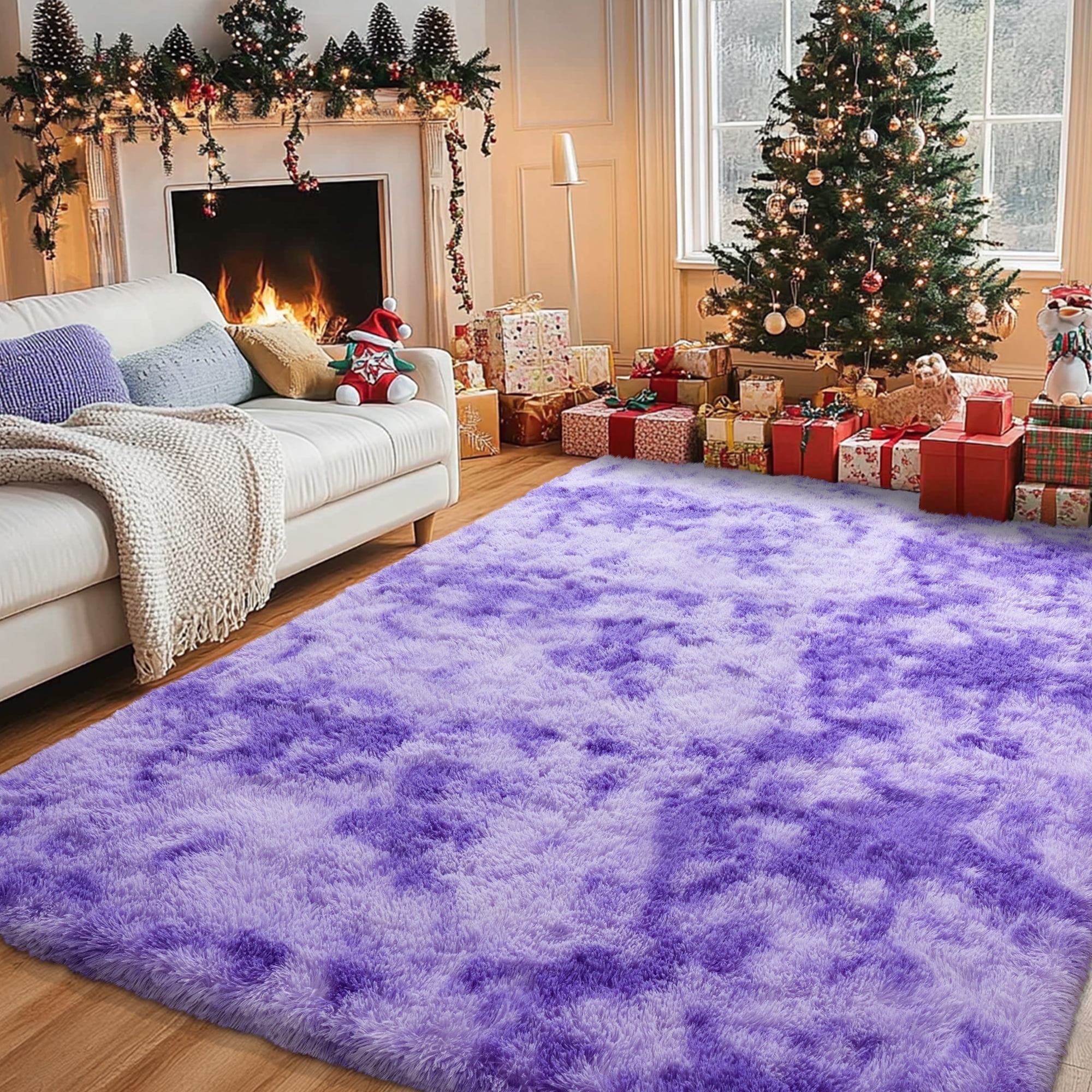 Socofuz Large Fluffy Rug for Living Room, Super Soft Plush Modern ...