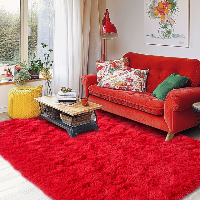 Socofuz Ultra Soft Indoor Modern Area Rugs Fluffy Living Room Carpets ...