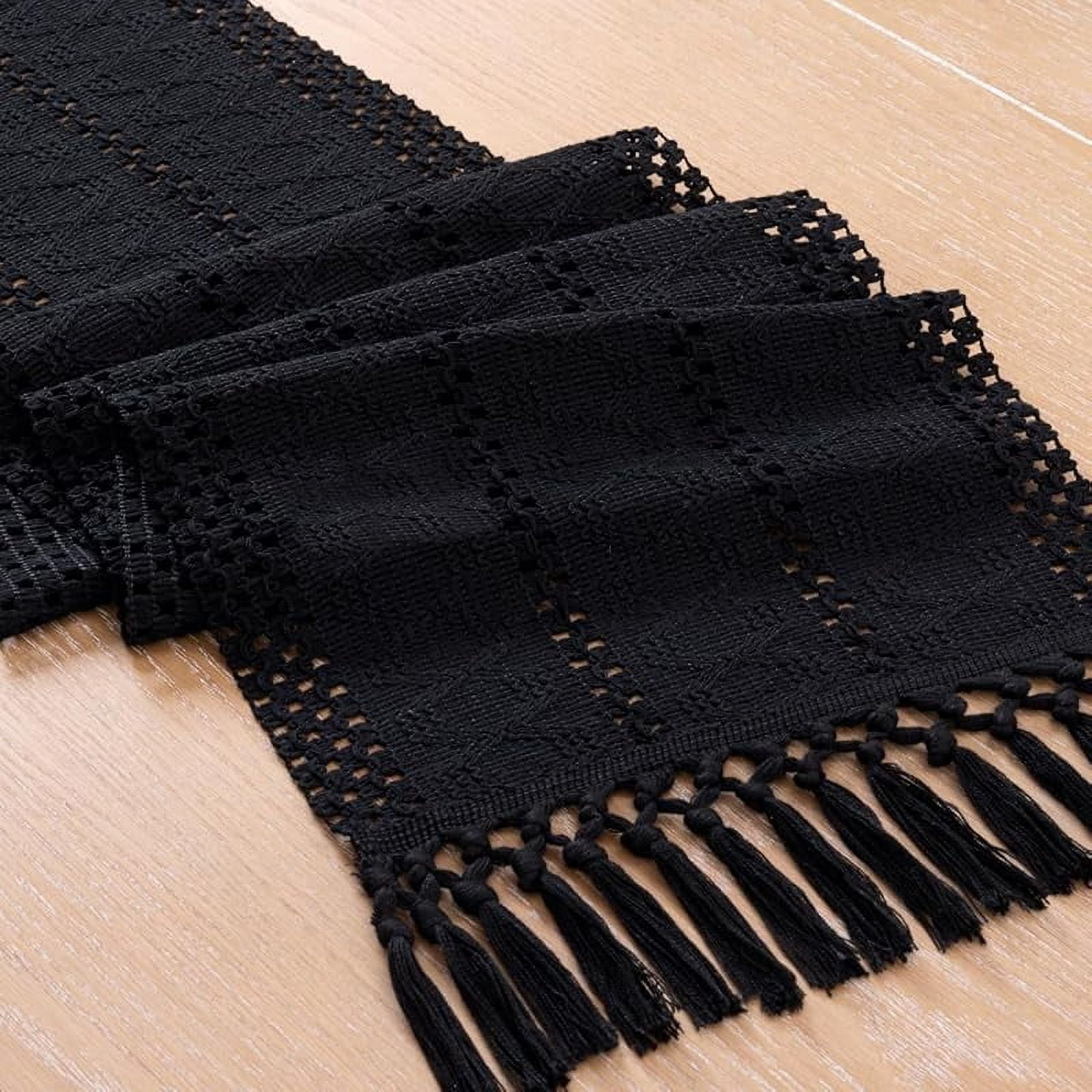 Socomi Burlap Table Runner 72 Inches Boho Rustic Vintage Farmhouse ...