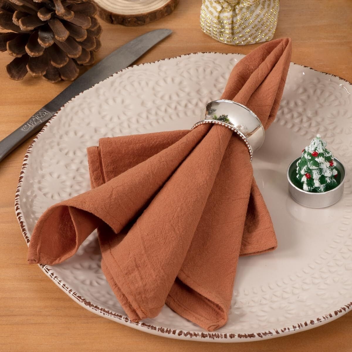 Socomi Linen Napkins Olive Green Easter Spring Cloth Napkins Bulk ...