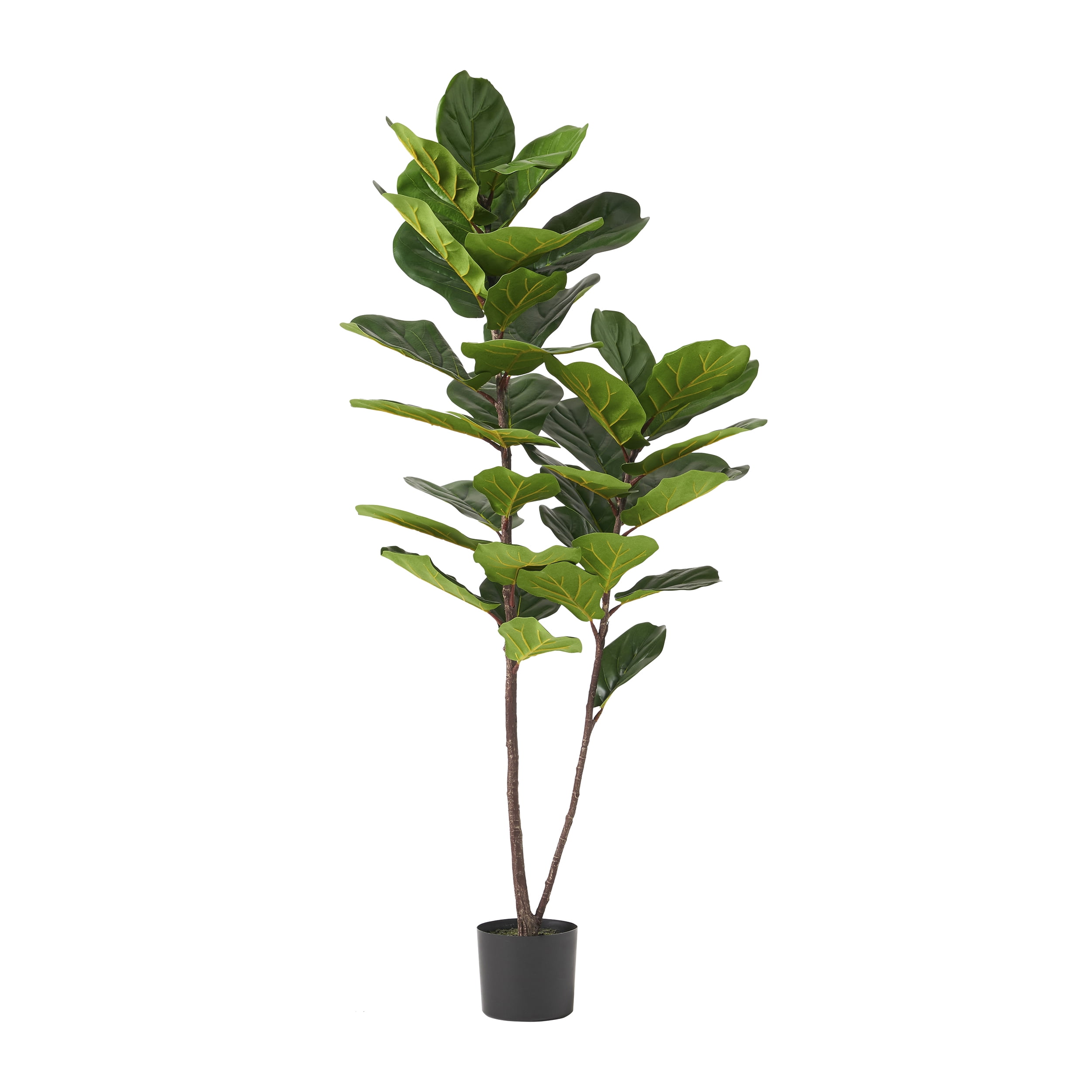 Artificial Tabletop Fiddle-Leaf Fig Tree - Lifelike Greenery - Walmart.com