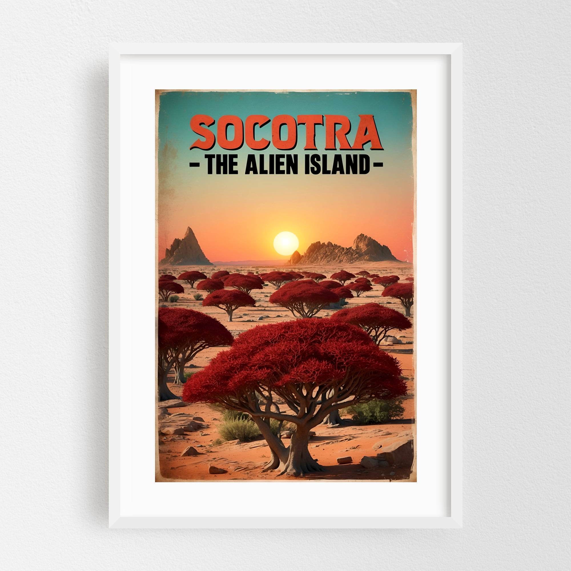 Socotra Island Vintage Travel Poster – Land of Alien Trees - Socotra ...