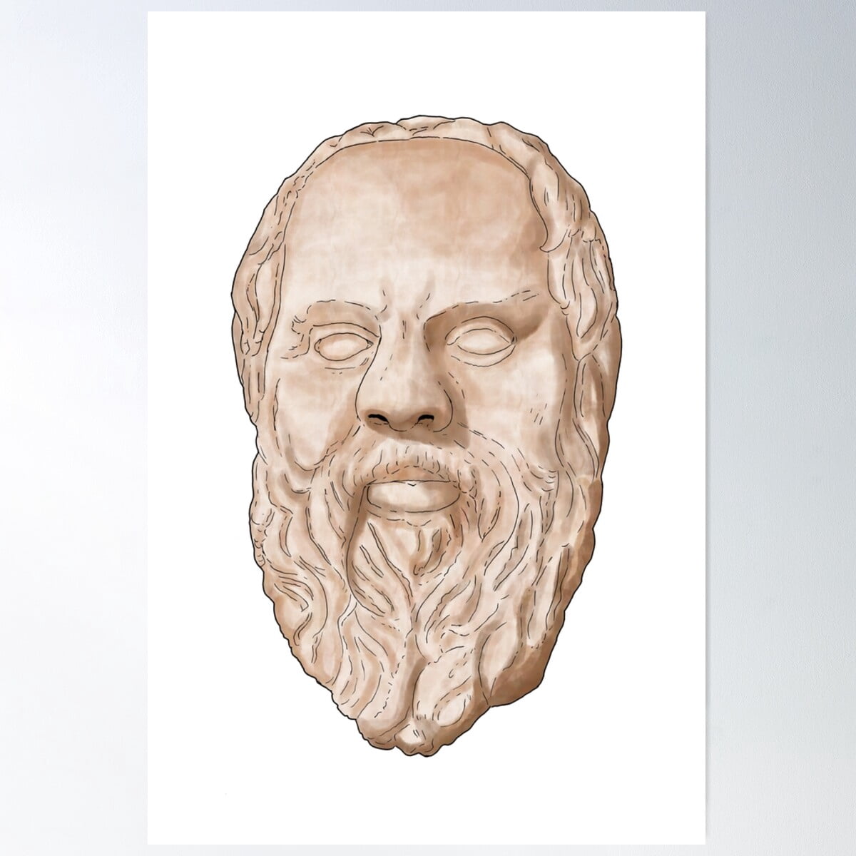 Socrates Bust Statue - Pfcn Poster Wall Art, Modern Wall Decor For ...