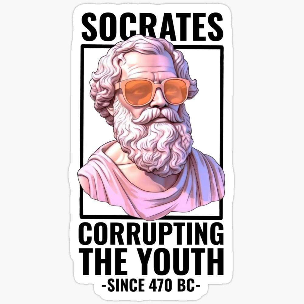 Socrates Corrupting The Youth Stickerphone Decal Water Bottle Stickers ...