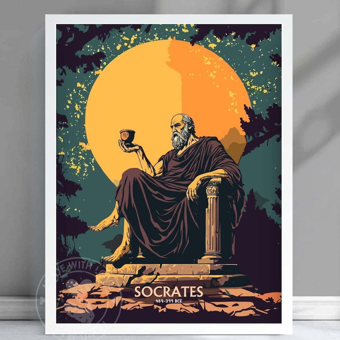 Socrates Philosopher Print - Philosophy Poster, Stoicism Wall Art ...