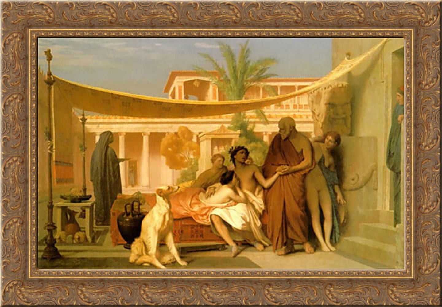 Socrates seeking Alcibiades in the House of Aspasia 24x18 Gold Ornate ...