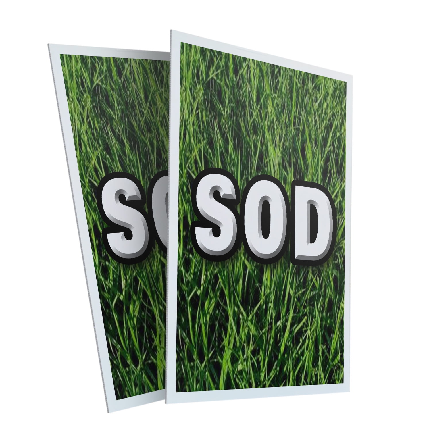 Sod (2-PACK) 24" x 36" Plastic Signs | Sign Insert 4mm Corrugated ...