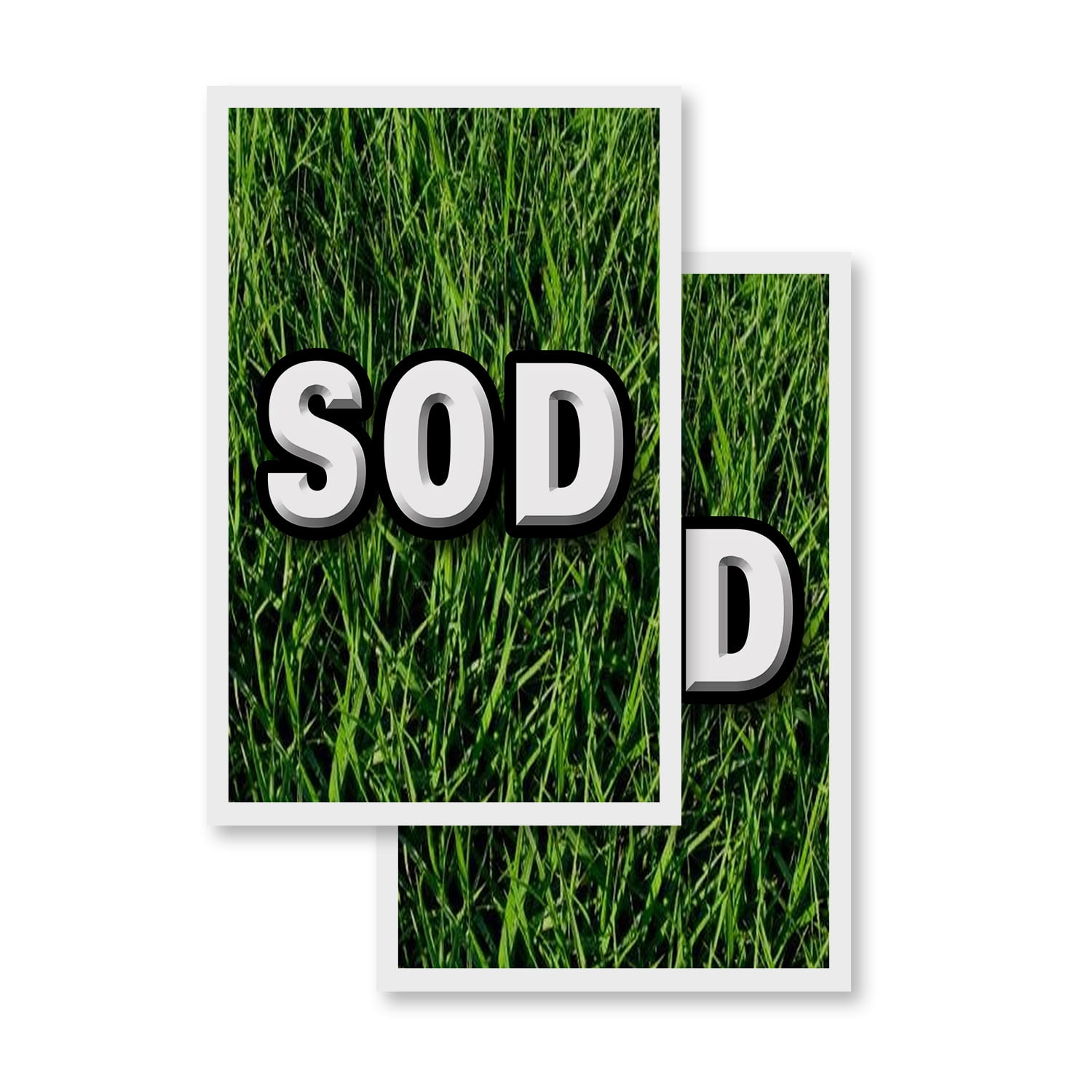 Sod (2-PACK) 24" x 36" Vinyl Decals | Sign Insert Peel & Stick Decals ...