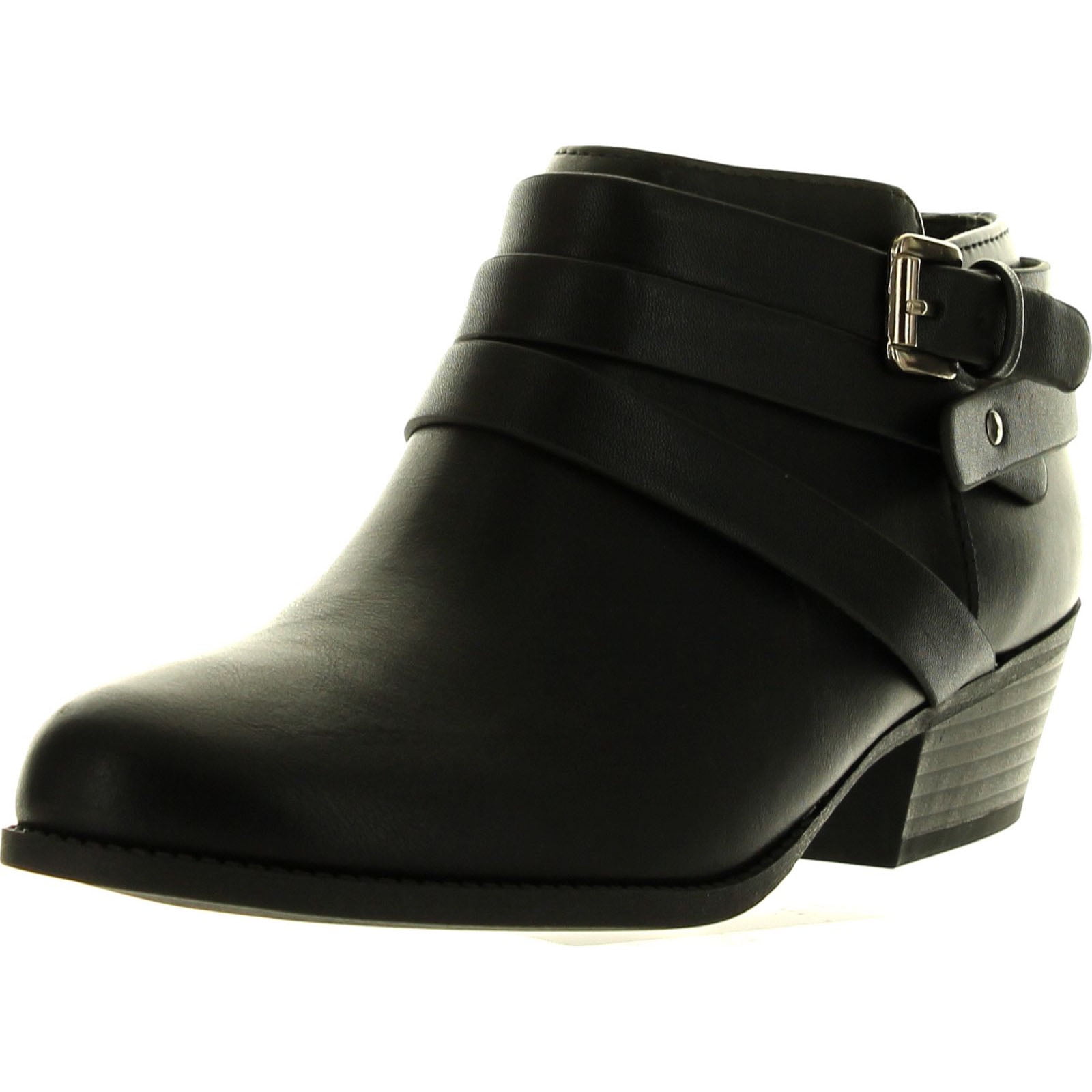 Soda Alum Womens Stylish Buckle Strap Dress Ankle Bootie - Walmart.com