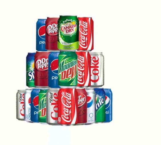 Soda Assorted Flavor Soft Drink Bundle 12Fl Oz, Variety Pack (Cola ...