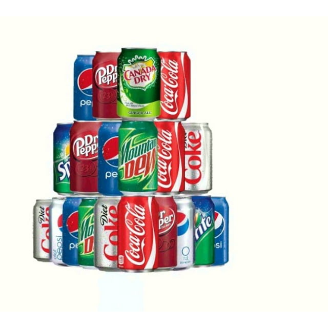 Soda Assorted Flavor Soft Drink Bundle 12Fl Oz, Variety Pack (Cola ...