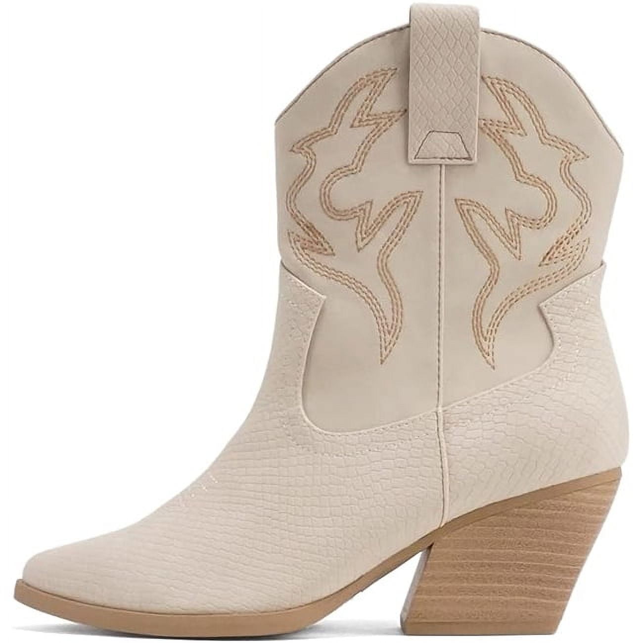 Soda “BLAZING” Women's Western Ankle Boots, Stitched, Pointed Toe, Low ...