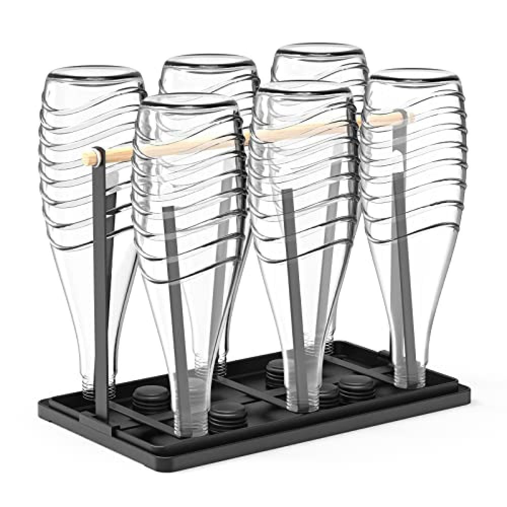 Soda Bottle Drying Rack With Auto-draining Drainboard And Versatile For ...
