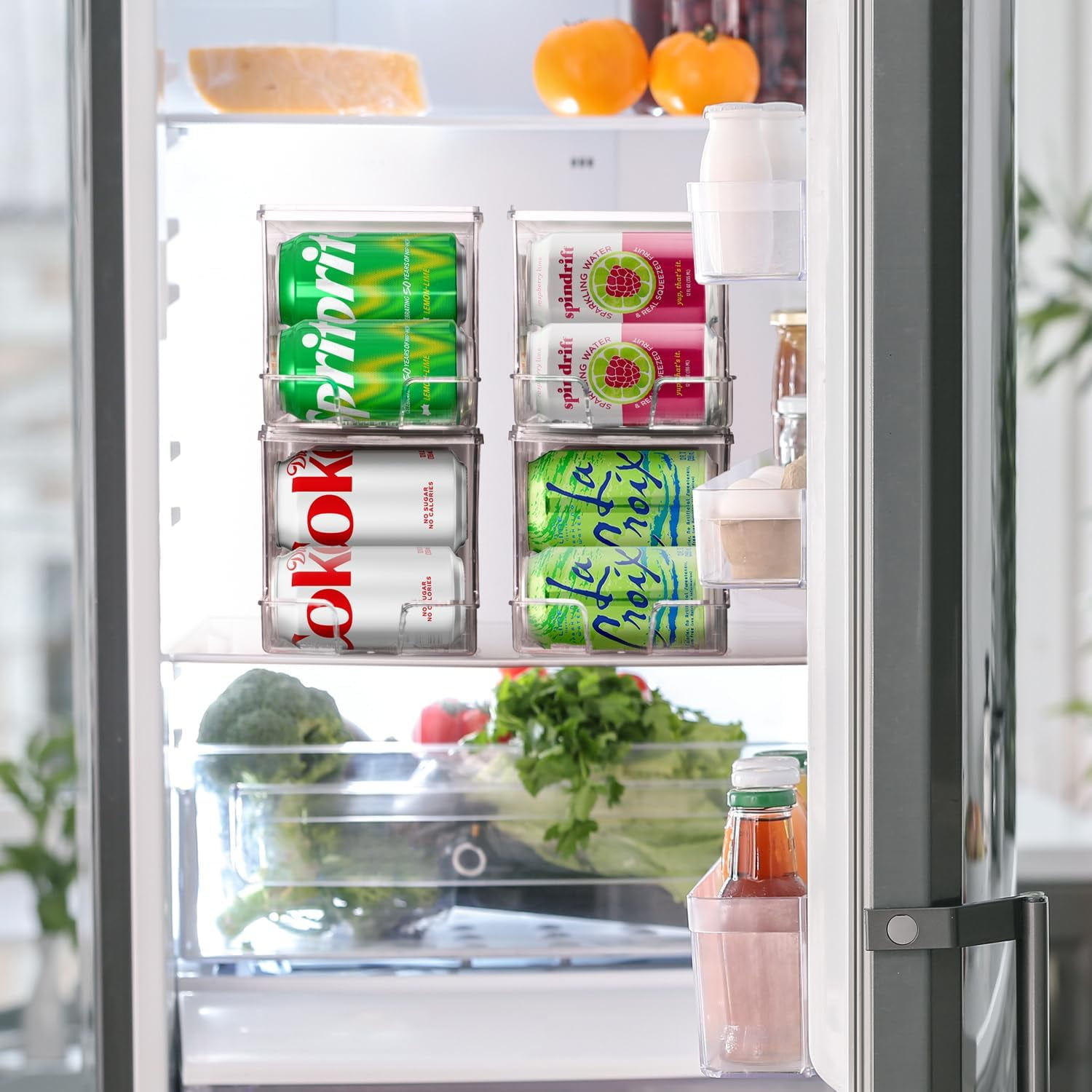 Soda Can Organizer & Soda Can Dispenser for Refrigerator - Fridge ...