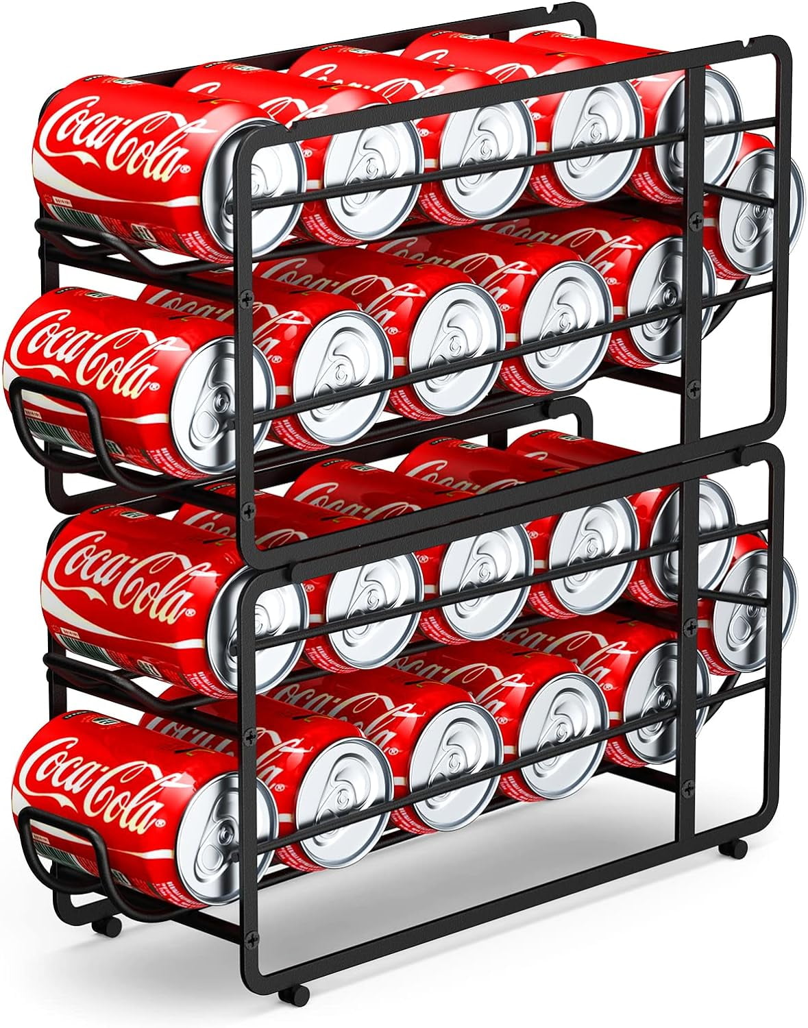 Soda Can Organizer Storage Rack, 2 Pack Stackable Beverage Soda Can ...