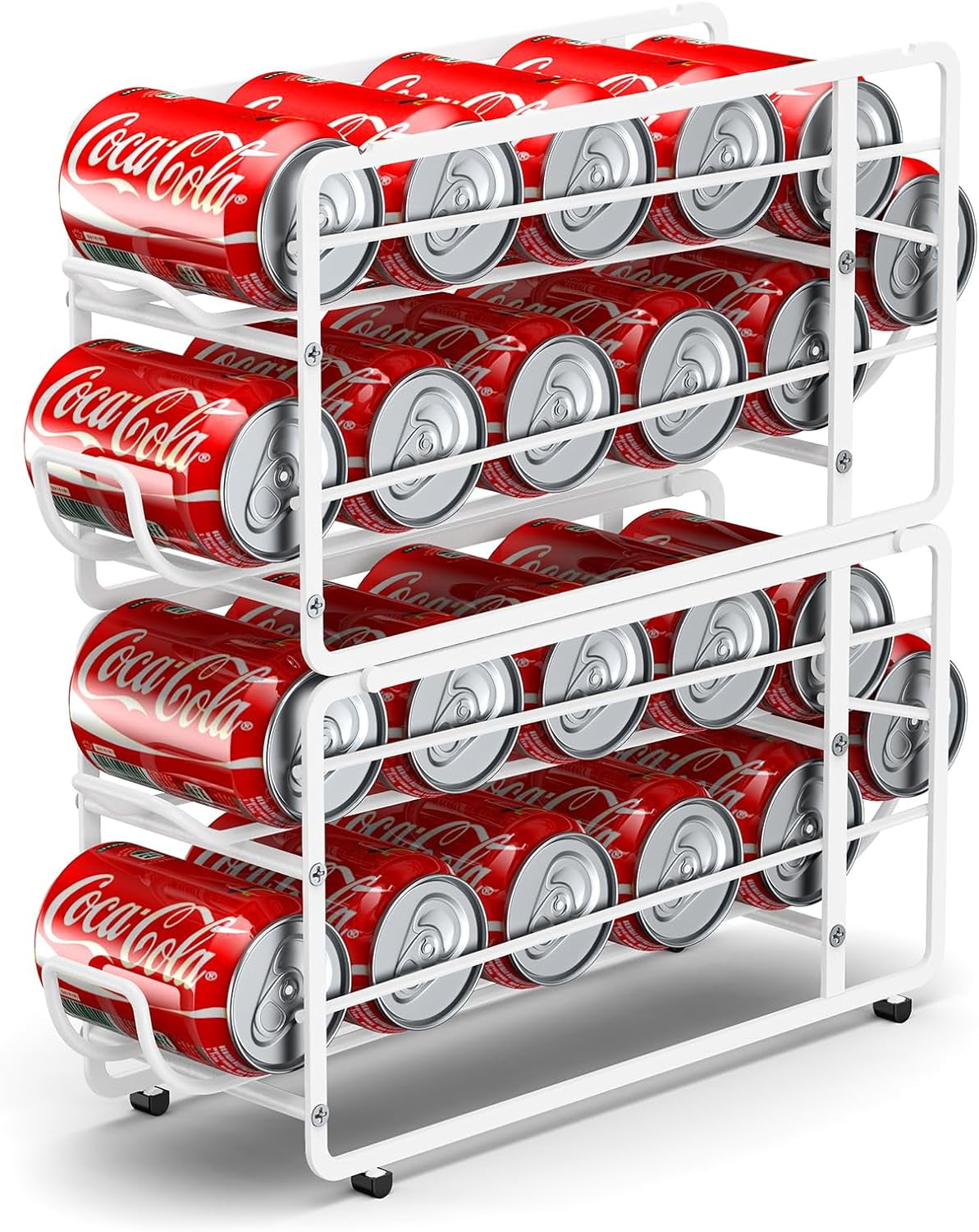Soda Can Organizer Storage Rack, 2 Pack Stackable Beverage Soda Can ...