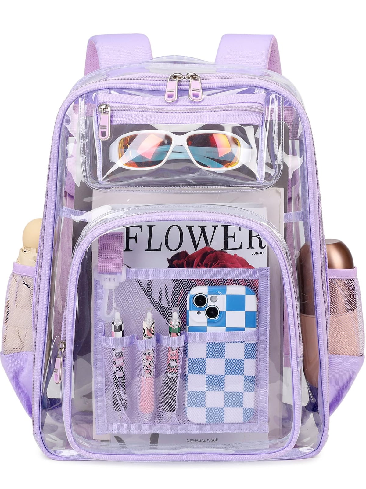 Soda Candy Clear Backpack Heavy Duty TPU Transparent Backpack Stadium ...