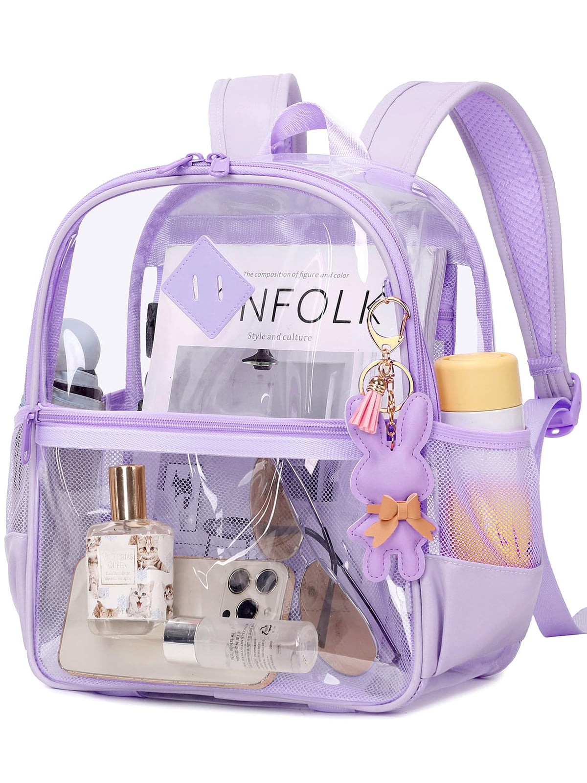 Soda Candy Clear Backpack for Stadium Events Approved 12×6×12", Thick ...