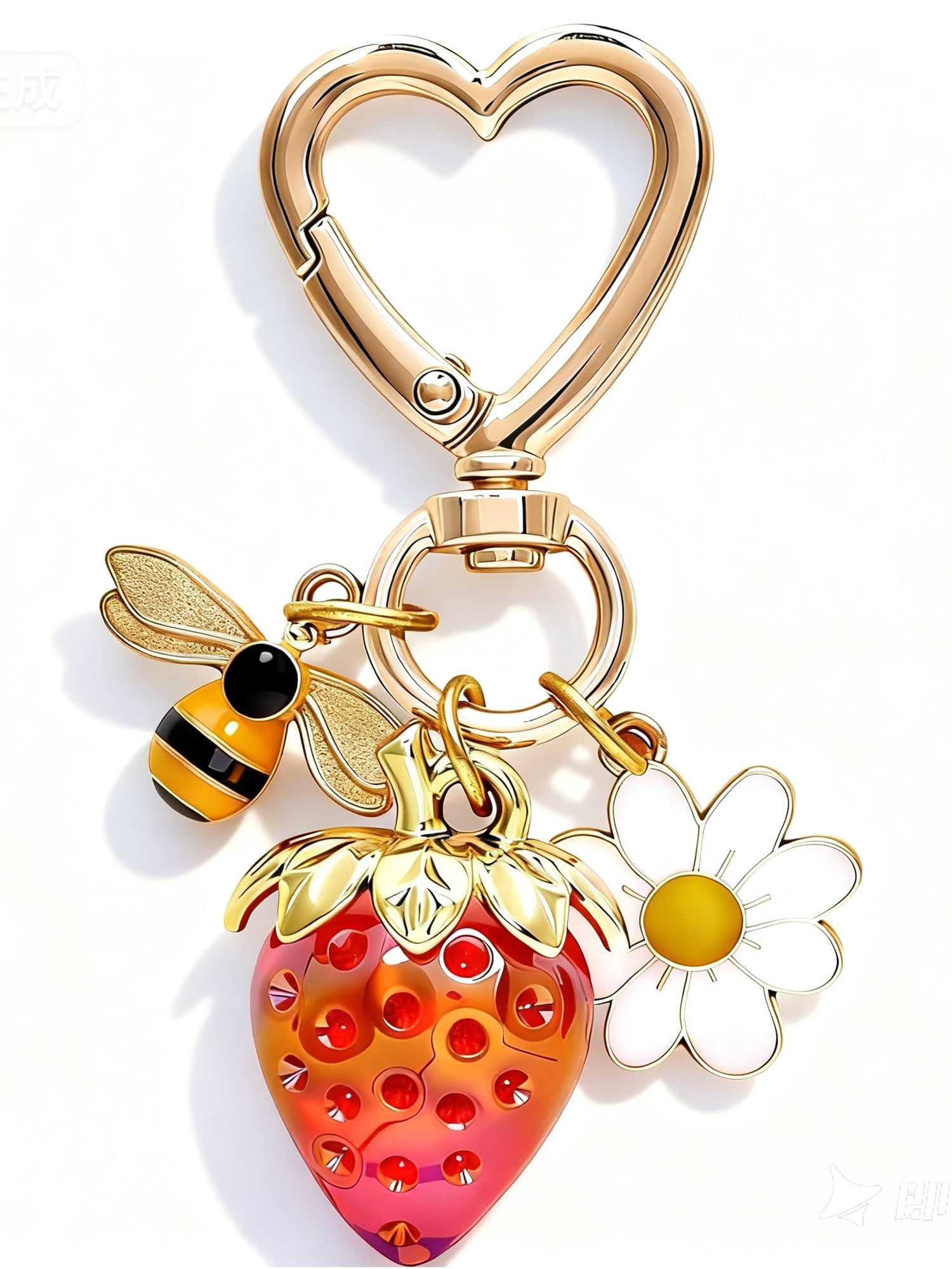 Soda Candy Cute Strawberry Bag Charms, Kawaii Flower Daisy Keychain ...