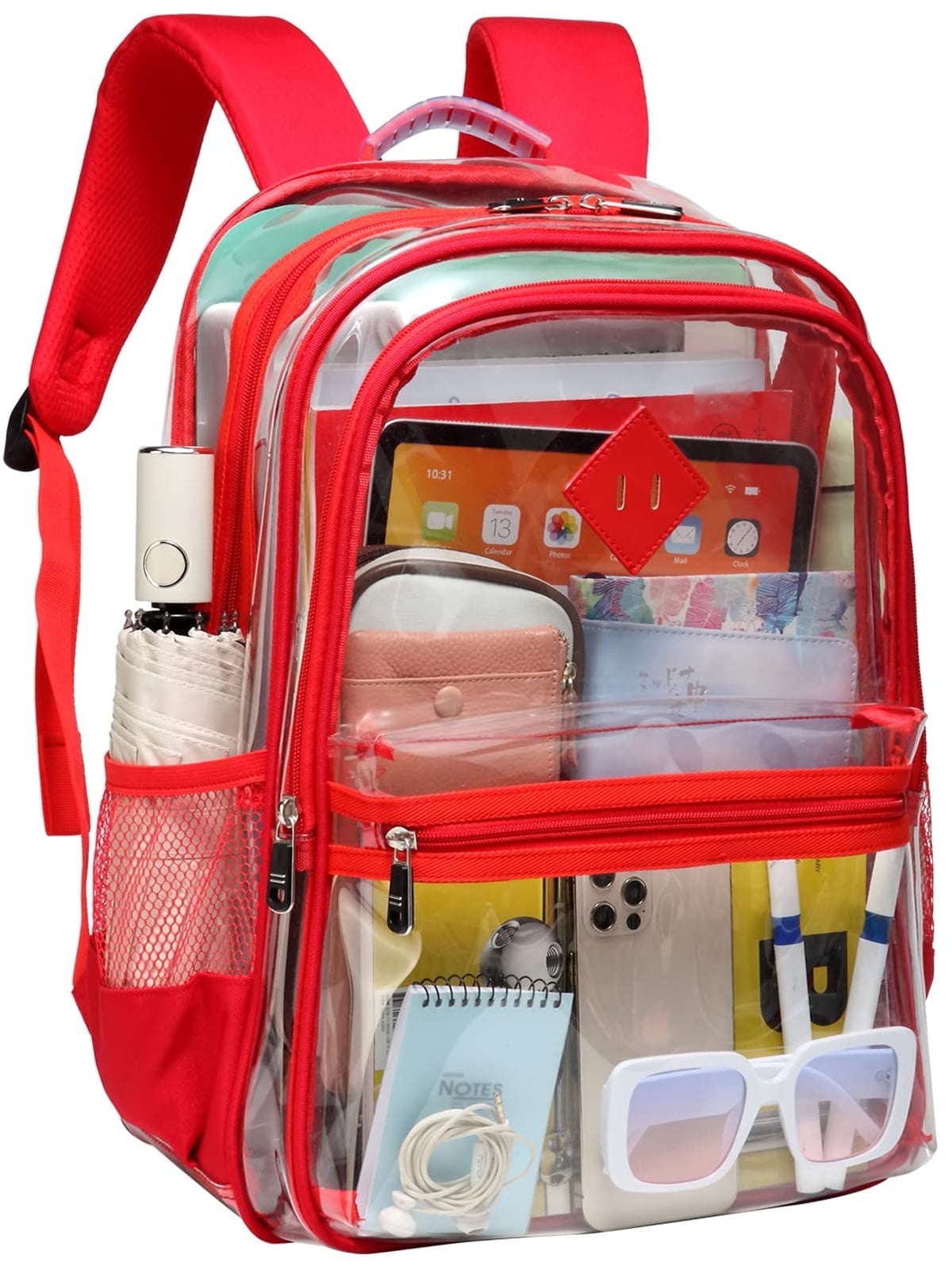 Soda Candy Large Clear Backpack Heavy Duty Triple Compartments ...