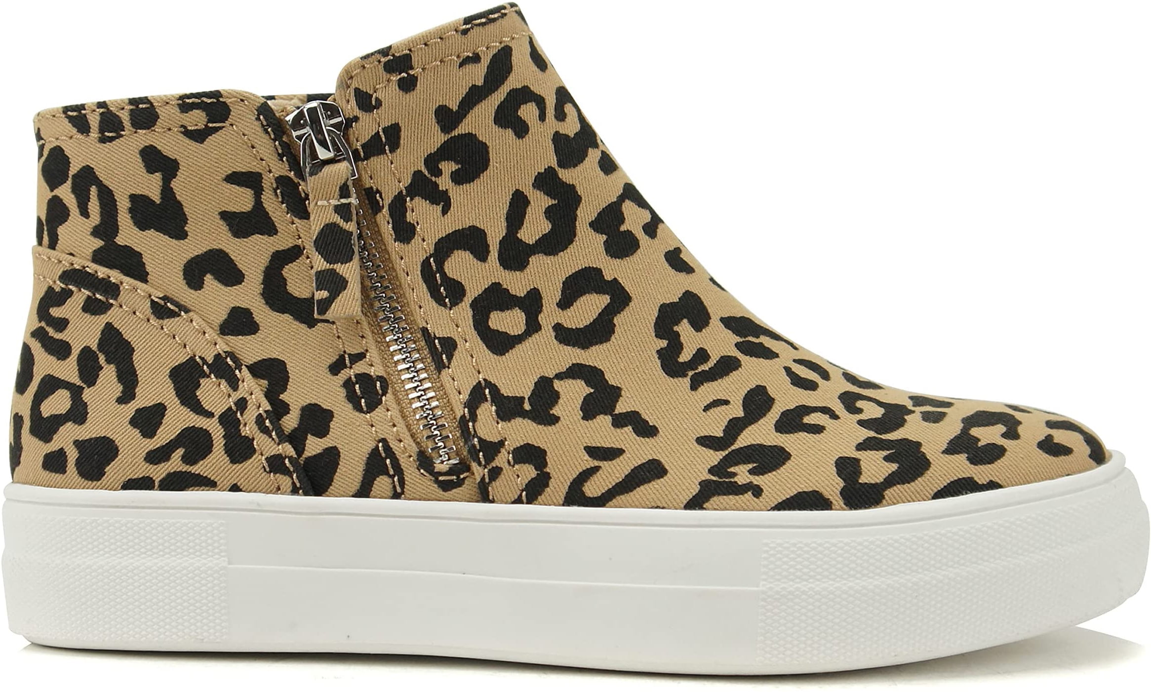 Soda Flat Women Chelsea Shoes Side Zipper Canvas Suede Casual High Top ...