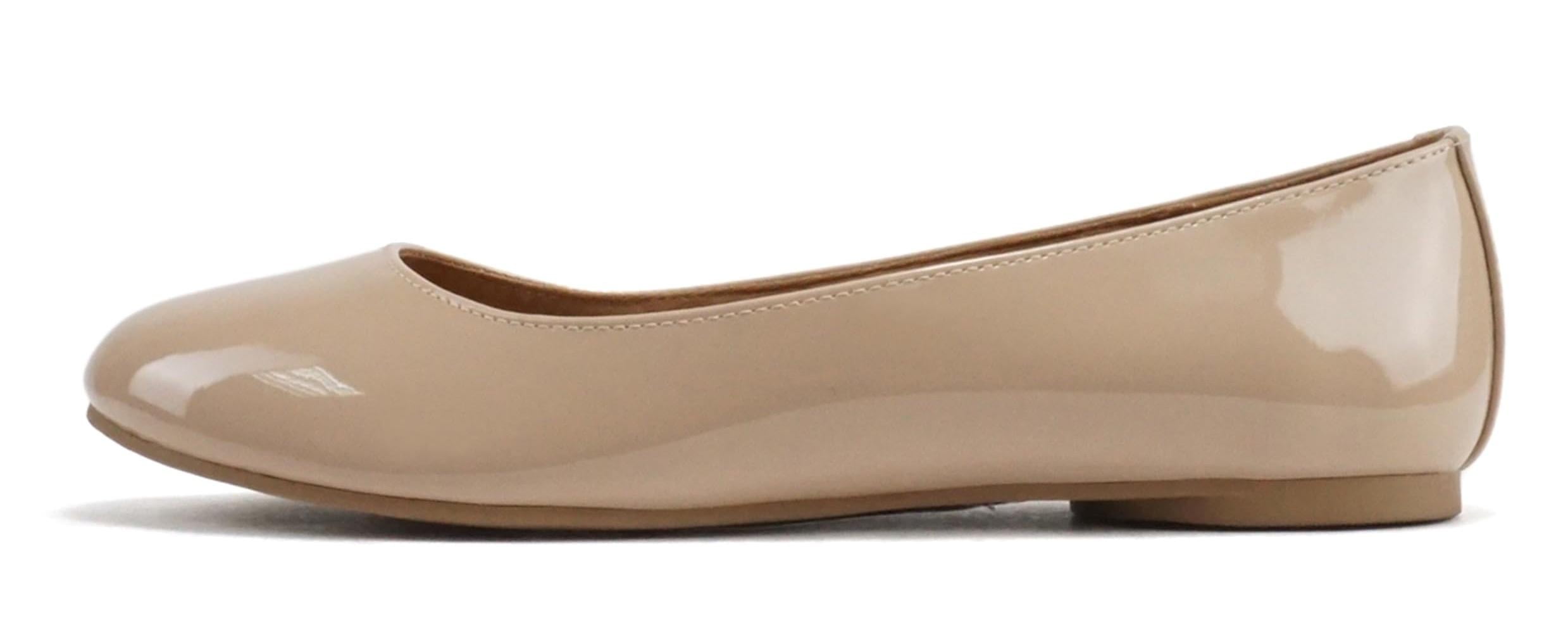 Soda Kreme Comfortable Basic Shoes Women Ballet Flat Round Toe Gel ...