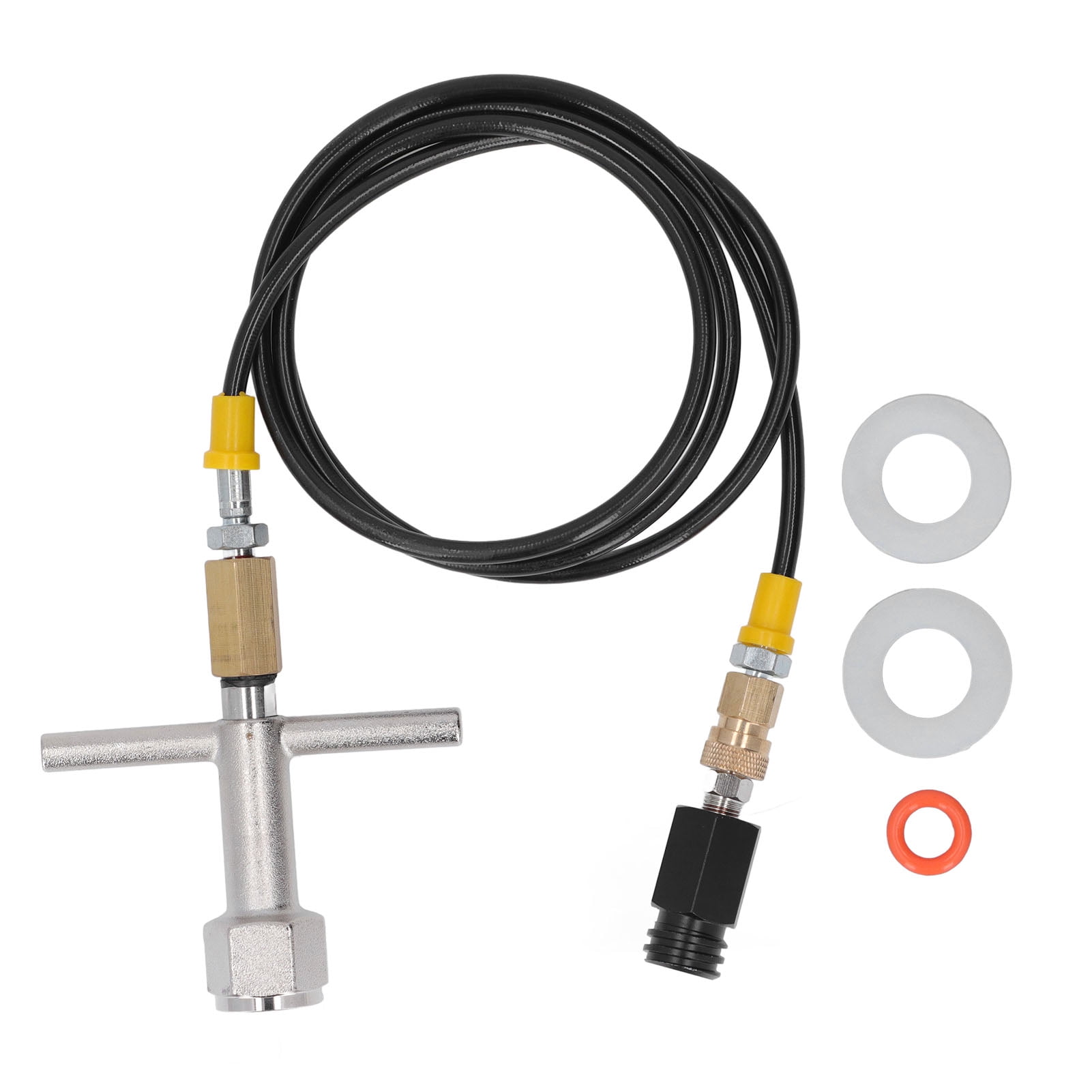 Soda Maker Direct Adapter Connector with High Pressure Hose for CO2 Tank Cylinder CGA320 to TR21 ...