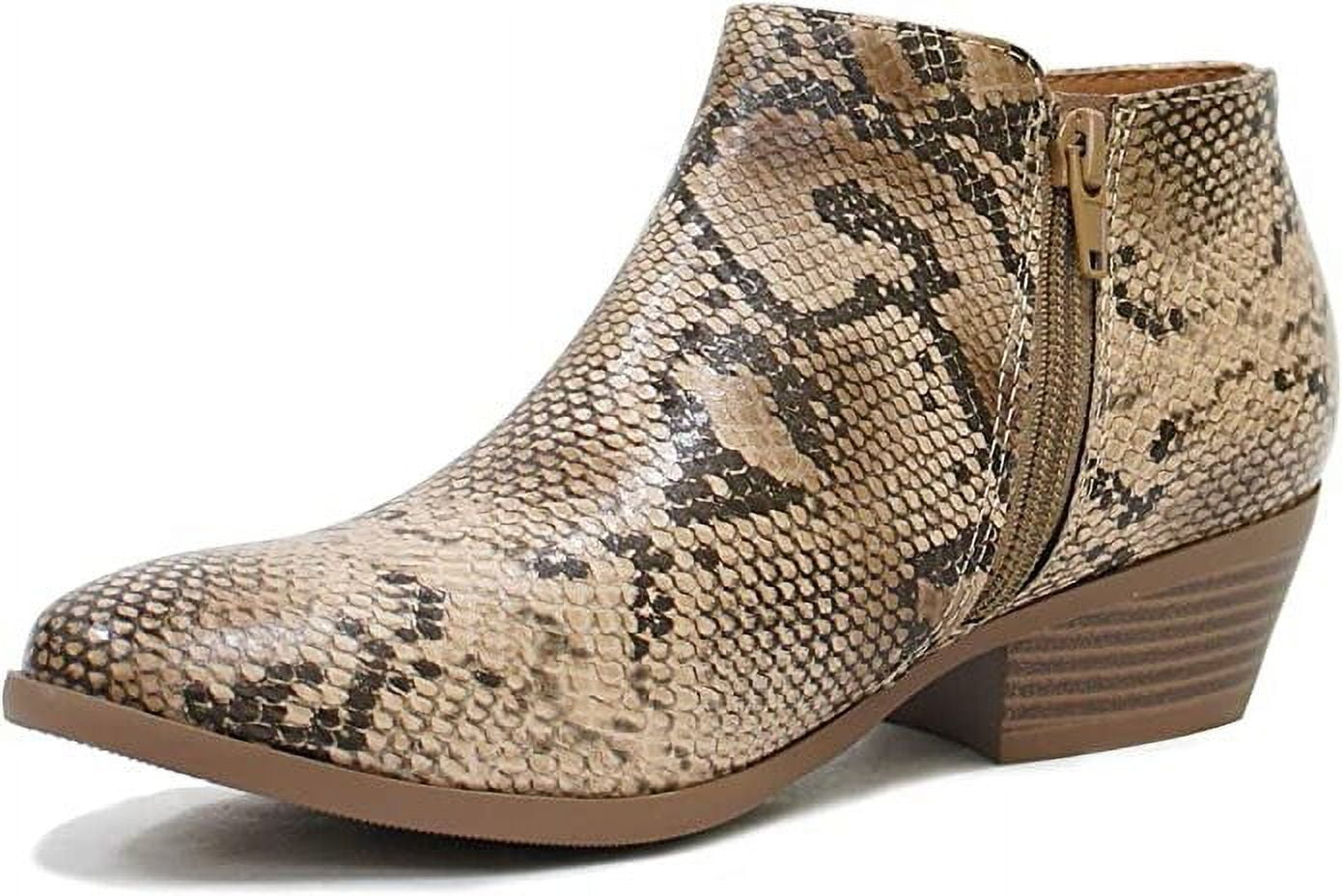 Soda Mug Women's Python Low Cut Pointed Closed Toe Rubber Sole Block ...