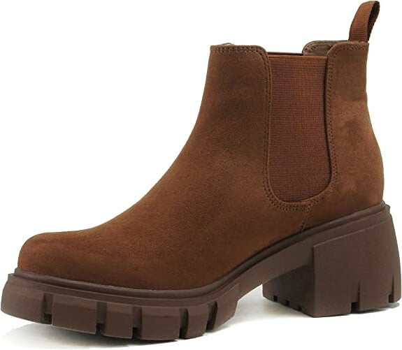 Soda Pioneer D-chestnut Lug Sole Pull On Chelsea Fashion Ankle Elastic ...