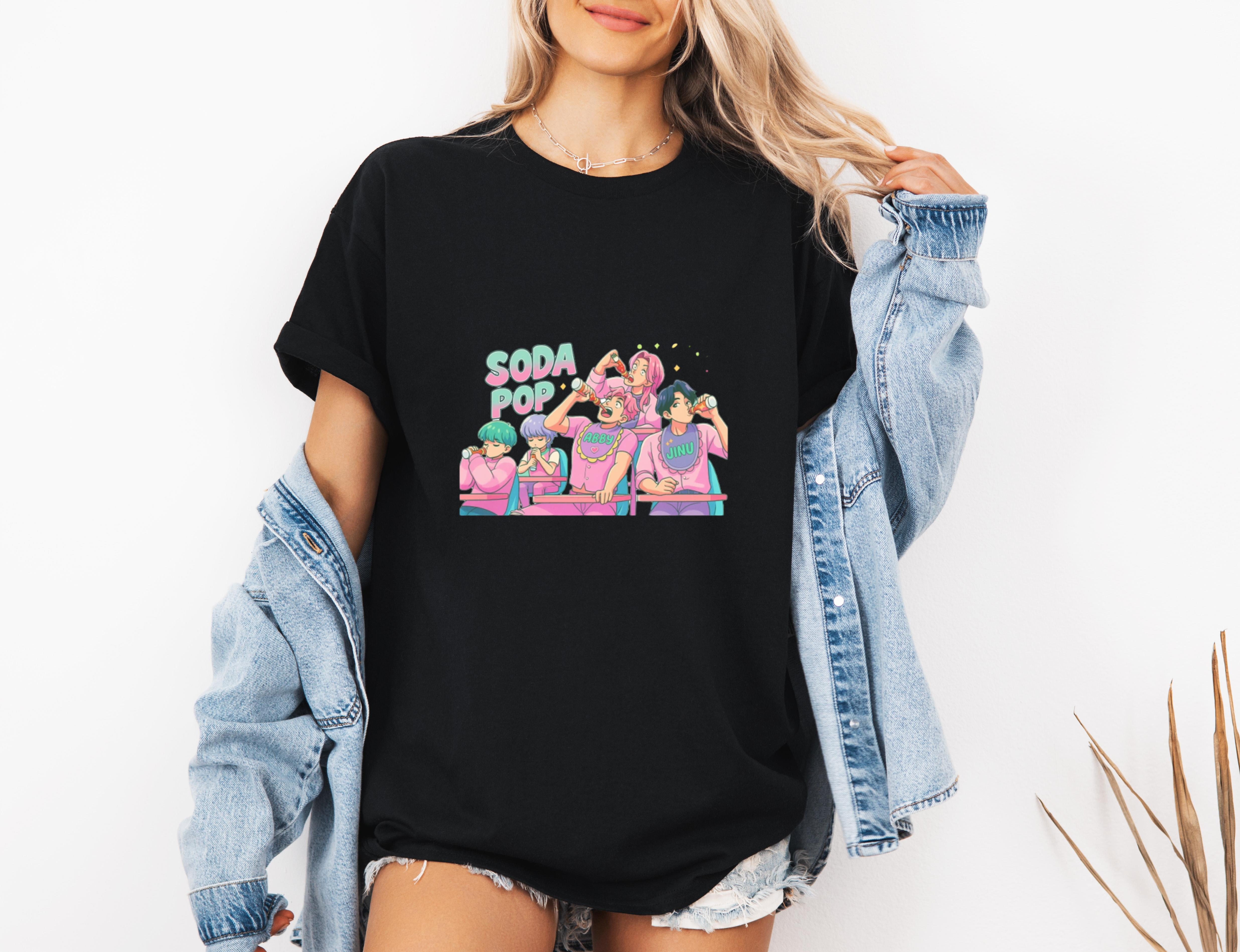 Soda Pop Saja Boys Anime Style K Pop Demon Hunters Fan Merch Unisex T ...