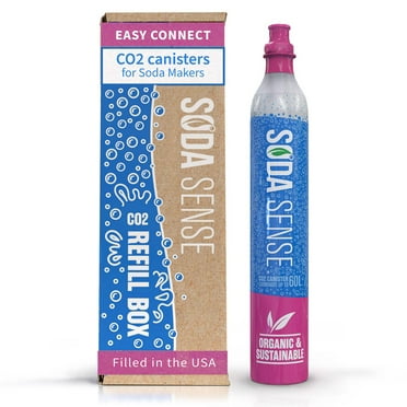 Soda Sense 60L Easy Connect CO2 4 Pack Canister Refill, Compatible w ...