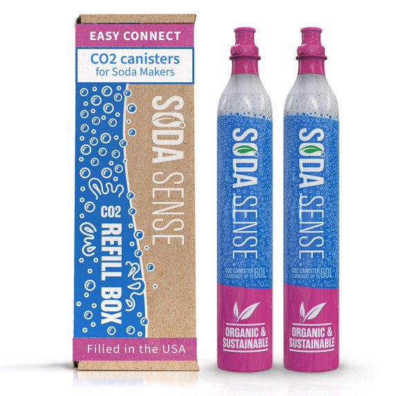 Soda Sense Easy Connect 60L CO2 Exchange Canister – 2 Pack, Replacement ...