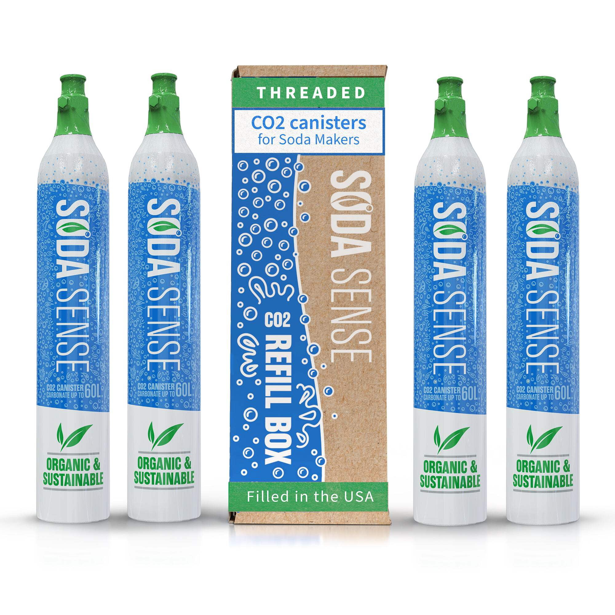 Soda Sense 60L Threaded CO2 Canister 4 Pack - Walmart.com