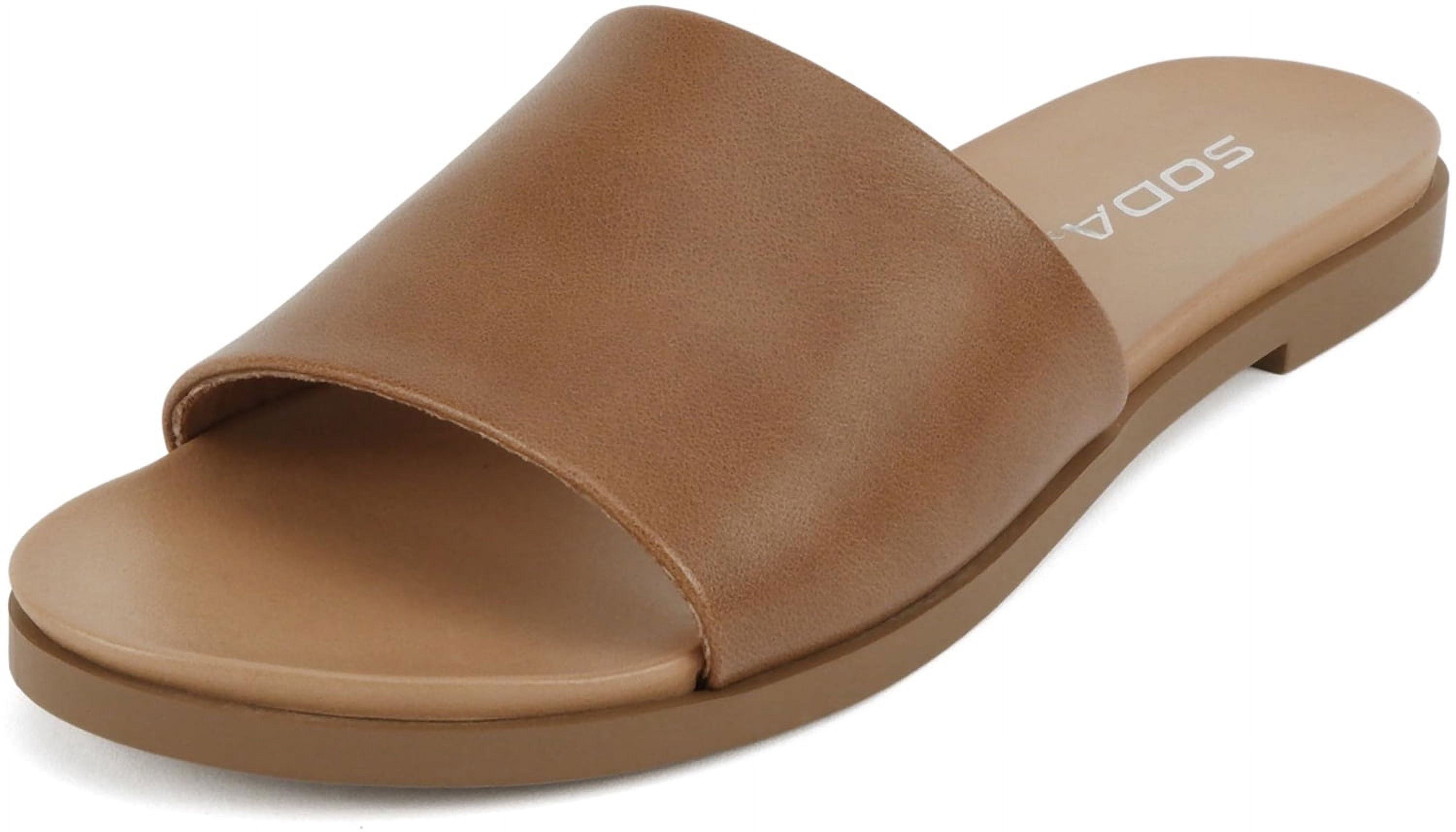 Soda Shoes Women Flip Flops Basic Plain Slides Slip On Sandals Casual ...