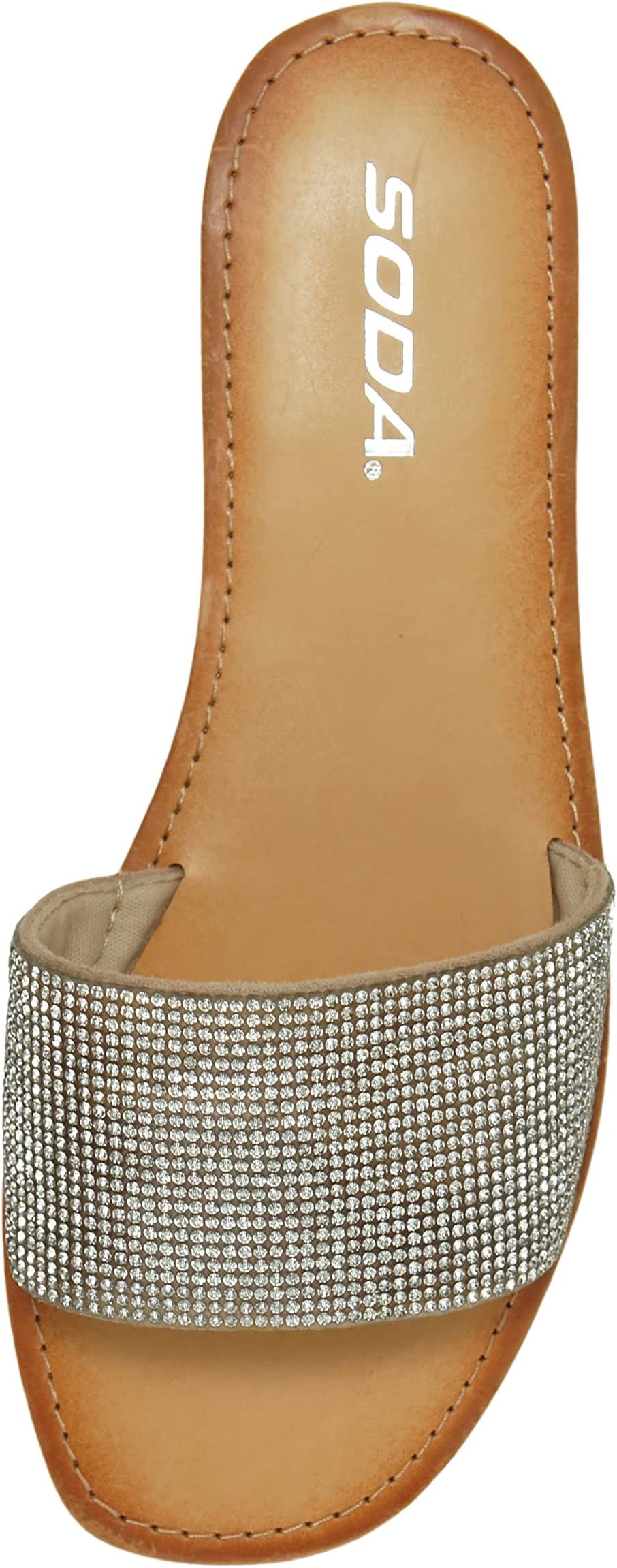 Soda Shoes Women's Flip Flops, Slippers, Slide Sandals, Rhinestone ...