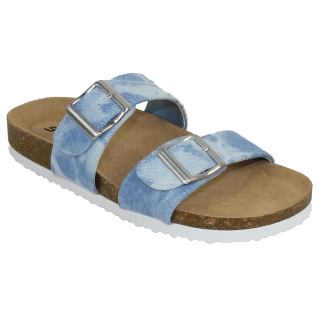 Soda Shoes Women Jesus Sandals Footbed Double Strap Functional Buckles ...