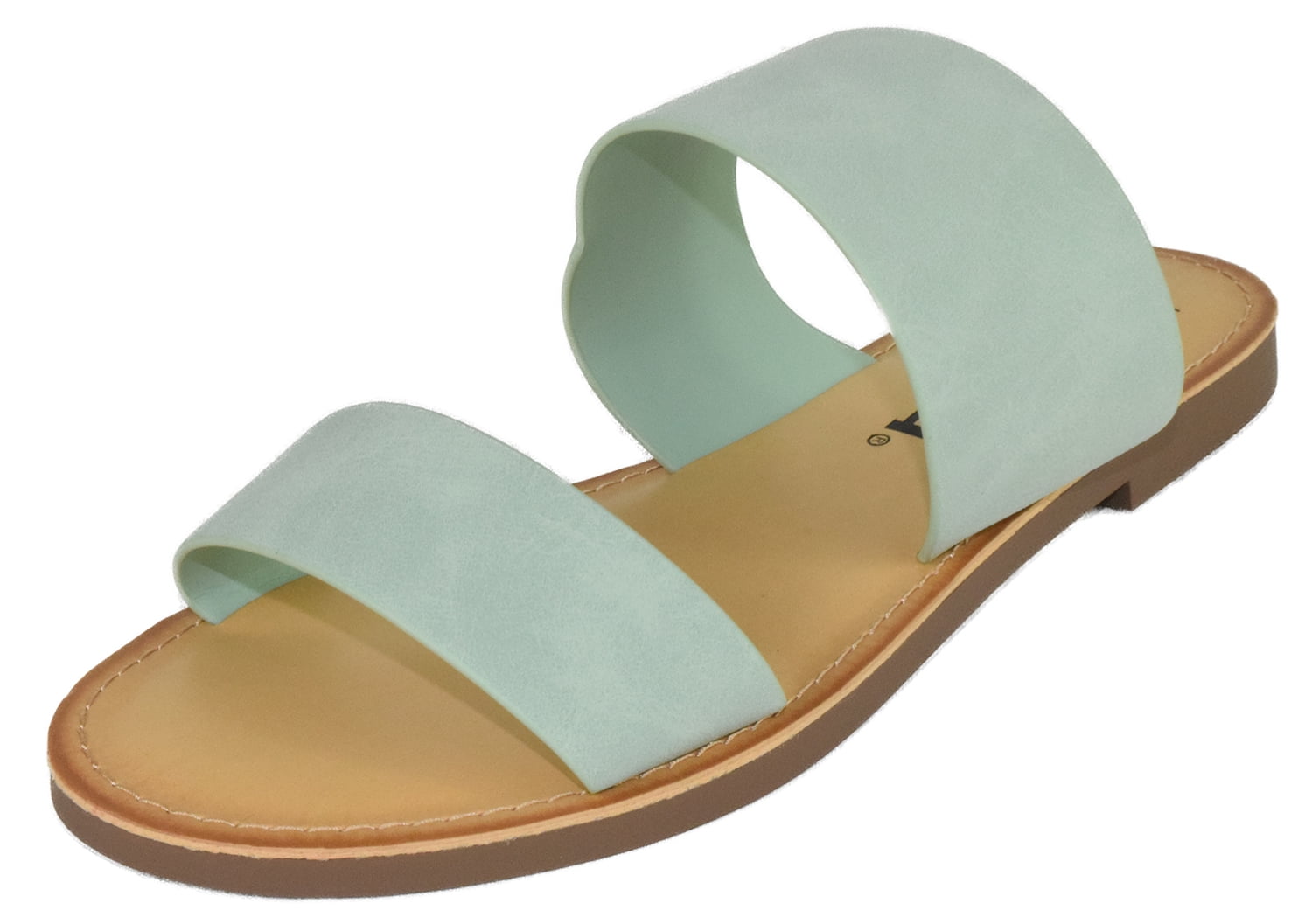 Soda Shoes Women's Sandals Double Strap Flip Flops Slides Wide Fit W ...