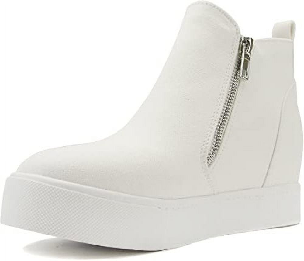 Soda Taylor White Canvas Nubuck Hight Top Slip On Rounded Toe Fashion ...