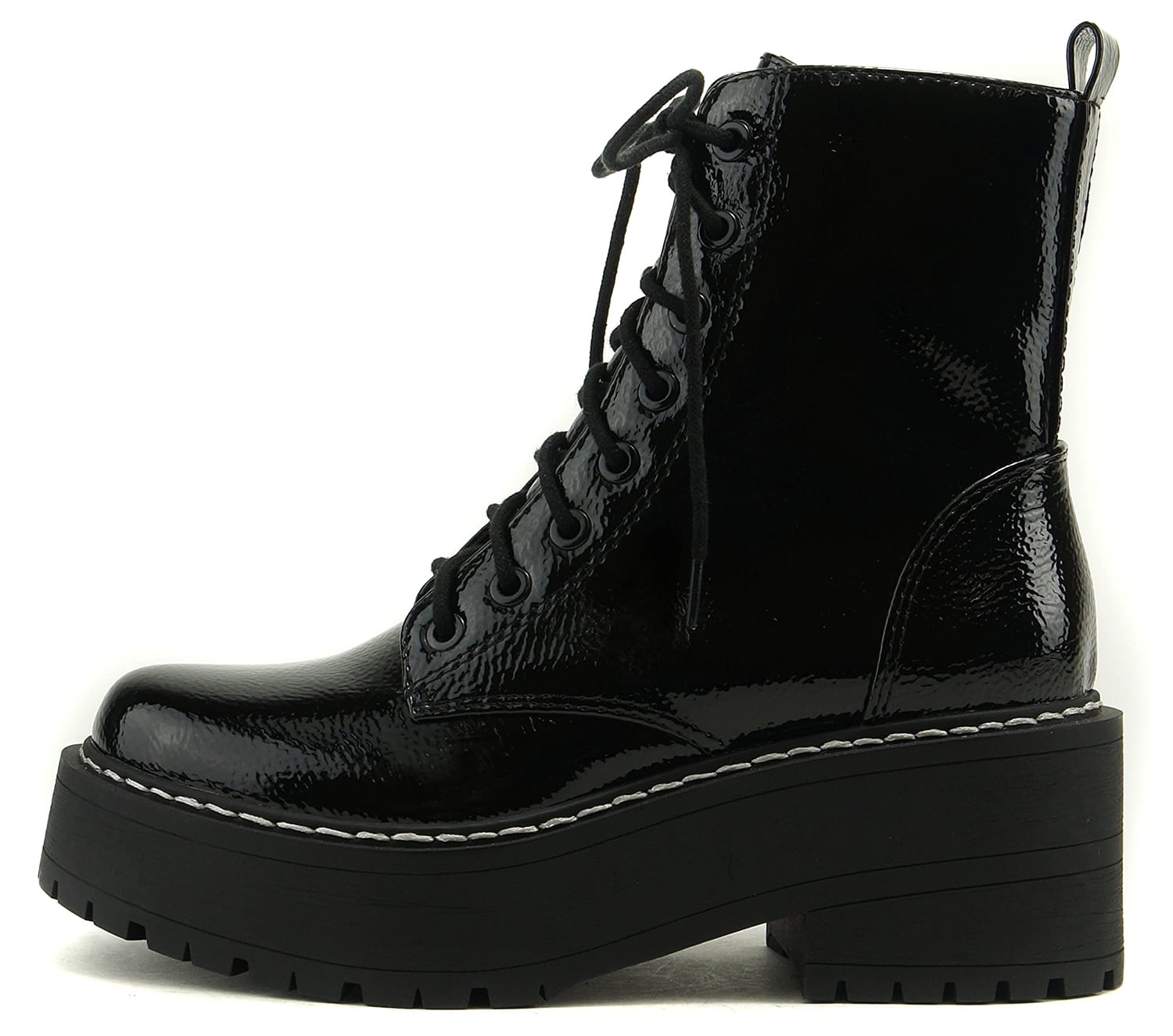 Soda Women Combat Army Military Riding Platform Lug Sole Block High ...