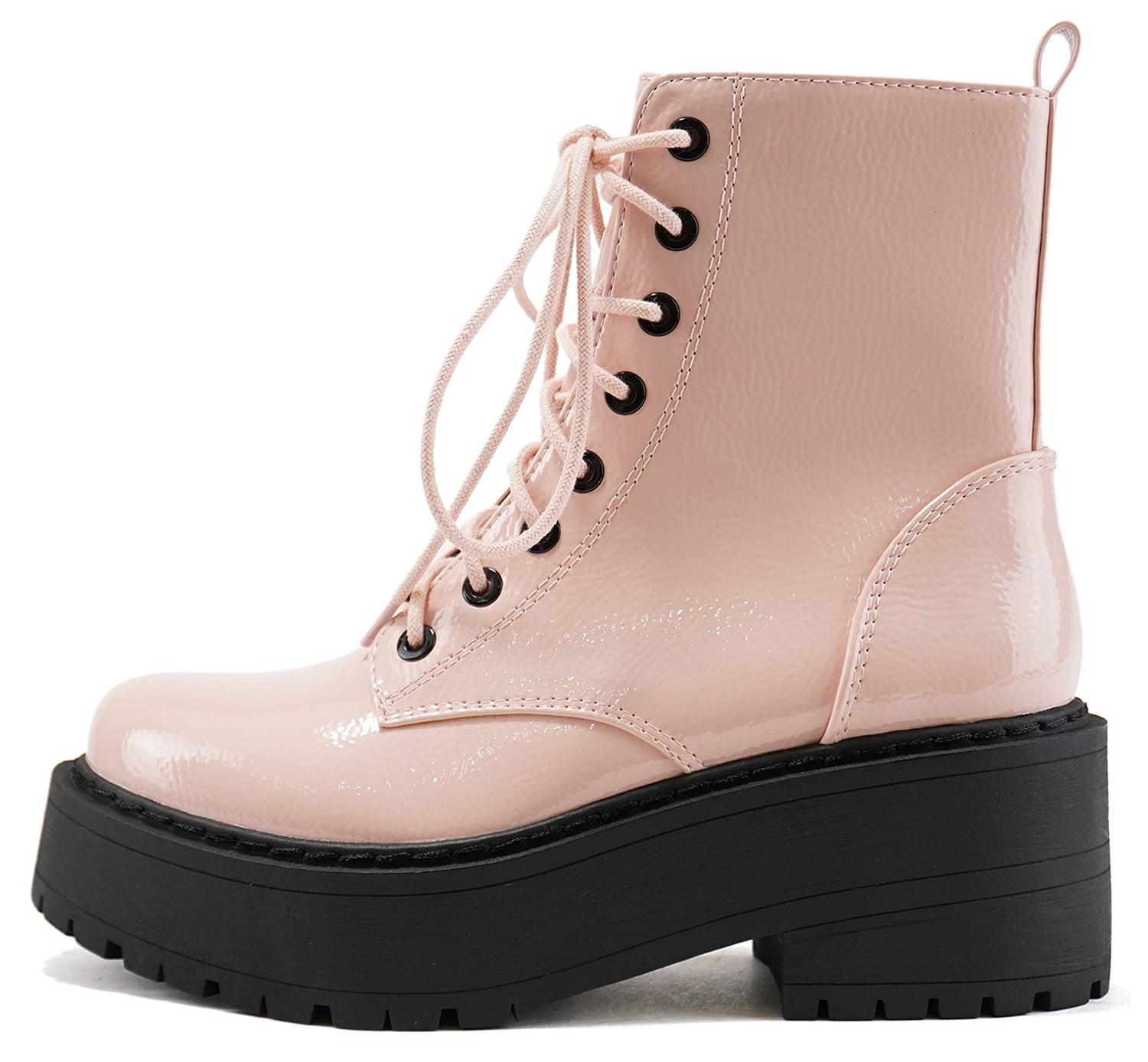 Soda Women Combat Army Military Riding Platform Lug Sole Block High ...