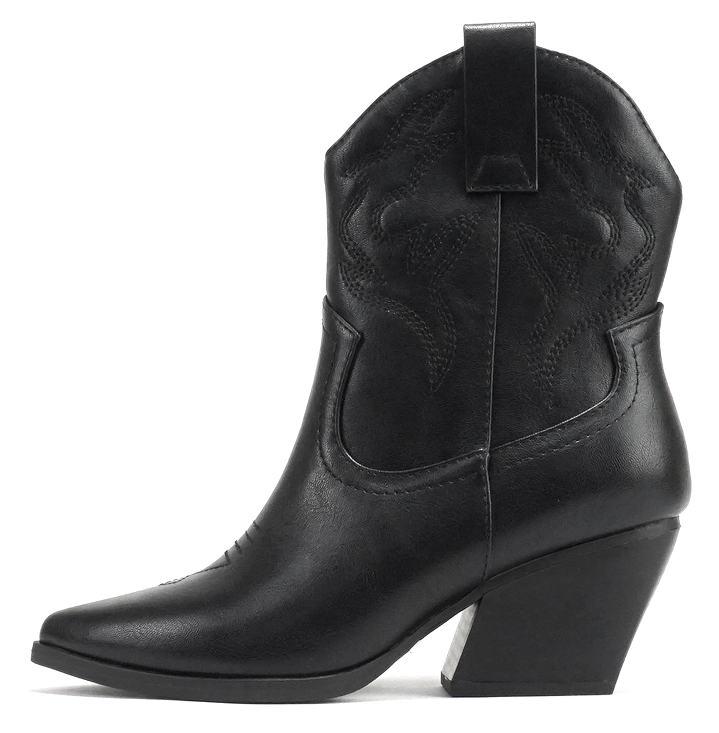 Soda Women Cowgirl Cowboy Western Stitched Ankle Boots Pointed Toe ...