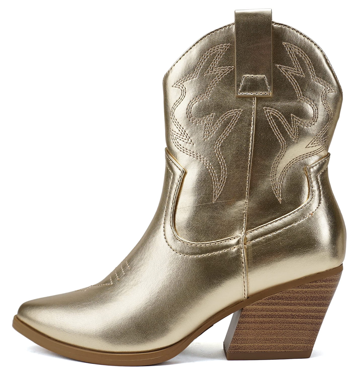 Soda Women Cowgirl Cowboy Western Stitched Ankle Boots Pointed Toe ...