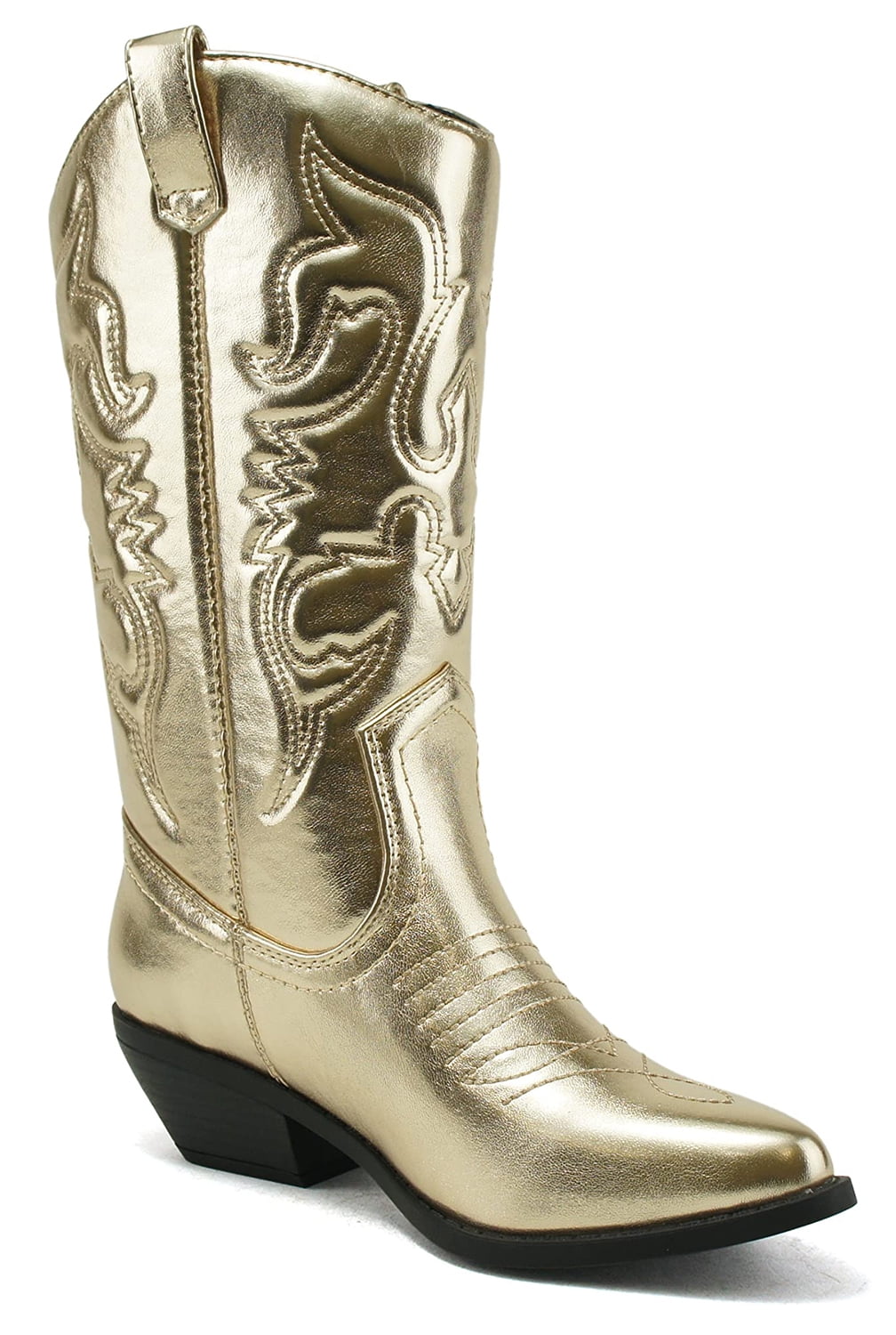 Soda Women Cowgirl Cowboy Western Stitched Boots Pointy Toe Knee High ...