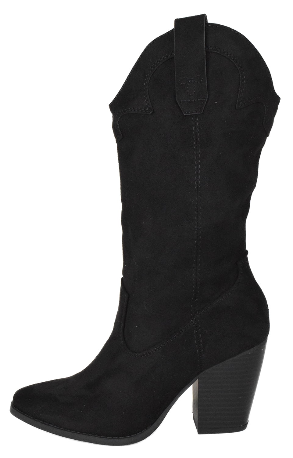 Soda Women Cowgirl Cowboy Western Stitched Boots Pointy Toe Mid Claf ...