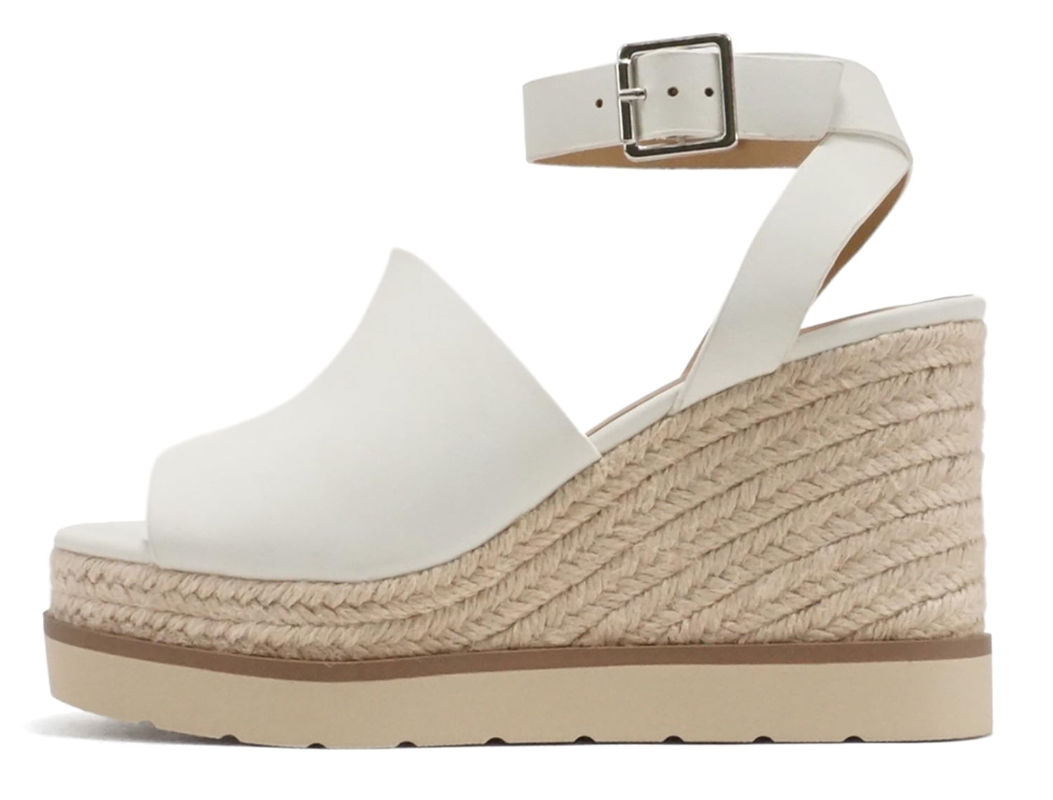 Soda Women Espadrille Wedge High Heels Sandals Open Peep Toe Platform ...